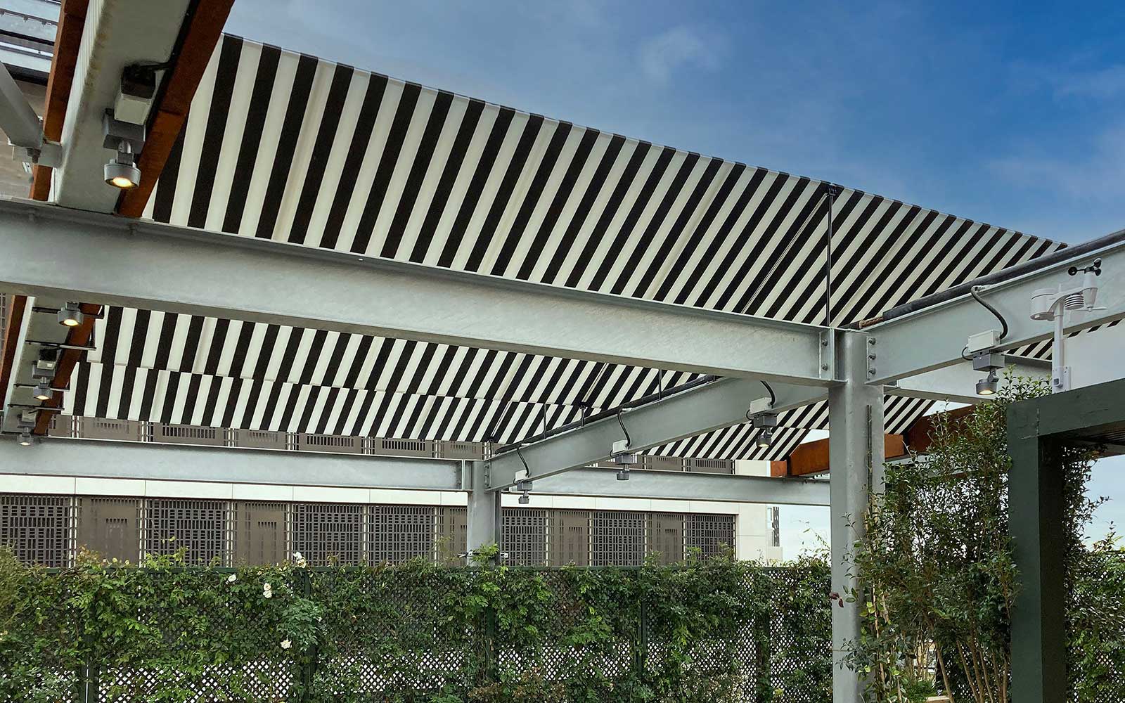 Bespoke panel shades at Store X - Deans Blinds