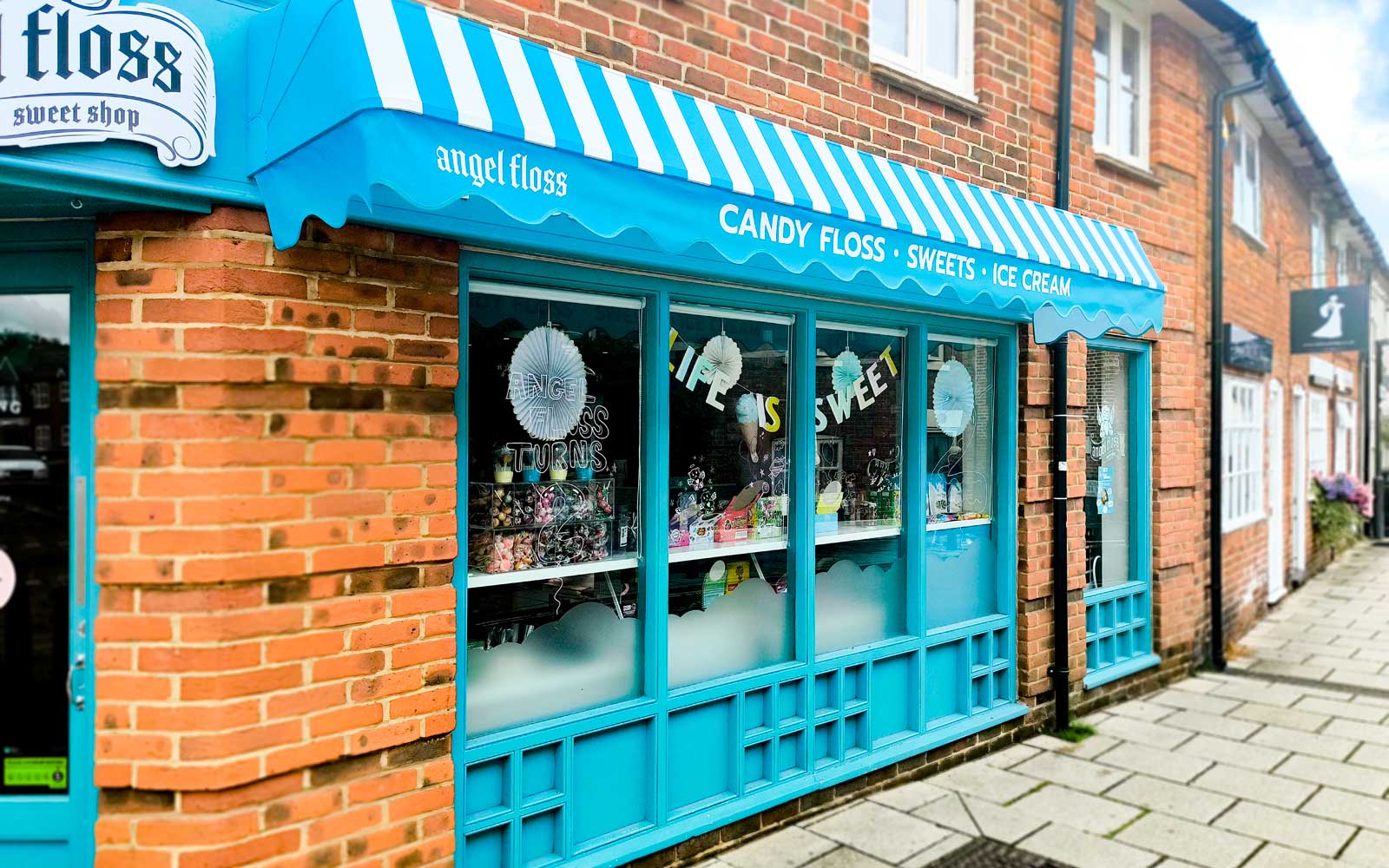 Custom Shopfront Canopy for Angel Floss Boutique in Hampshire